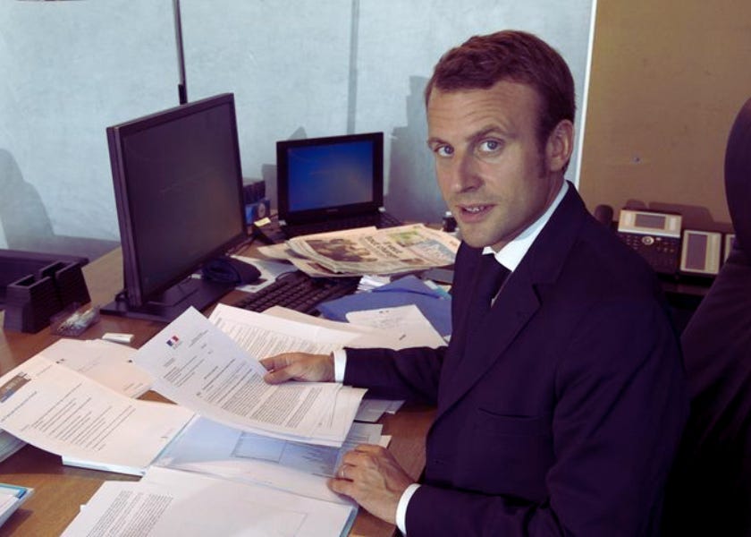 Emmanuel Macron, un banquier Rothschild devenu président.
