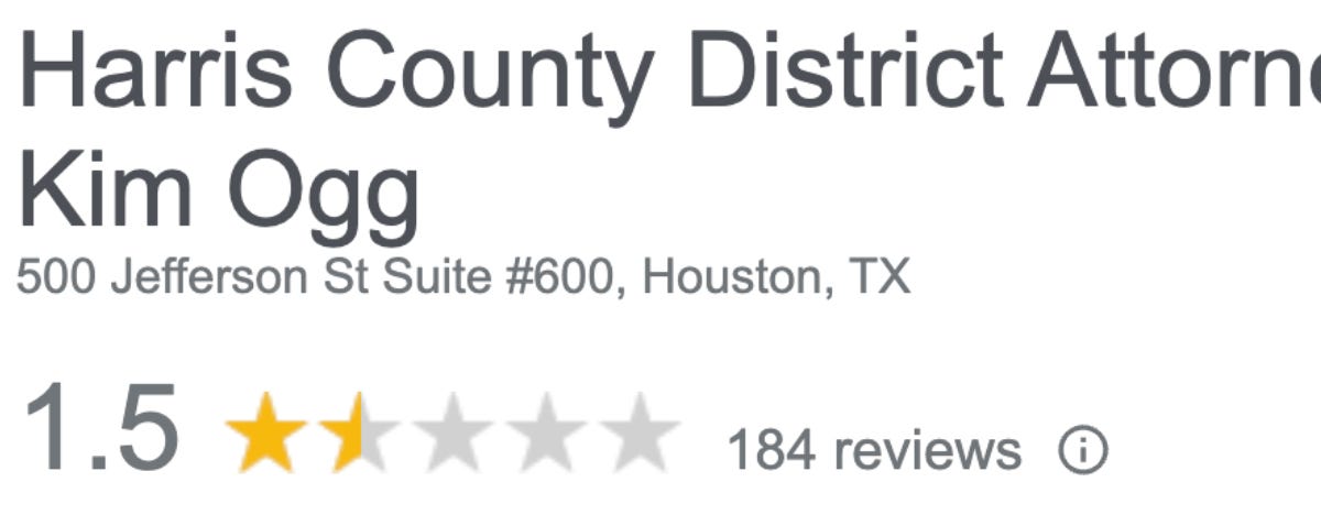 Two Star Status Eludes DA Kim Ogg - Houston Watch