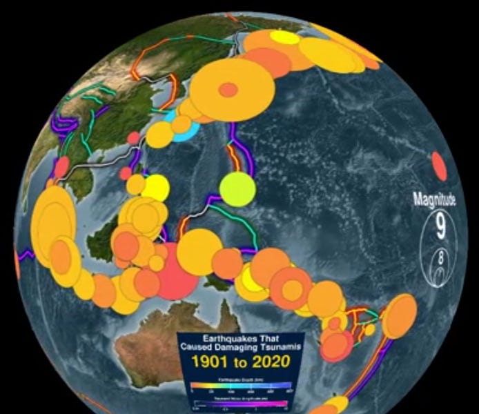 NOAA: 120 Years of Earthquakes and Their Tsunamis: 1901-2020