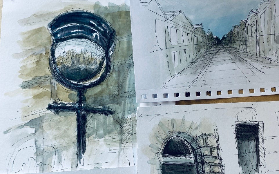 Sketching in the New Town - Edinburgh Sketcher