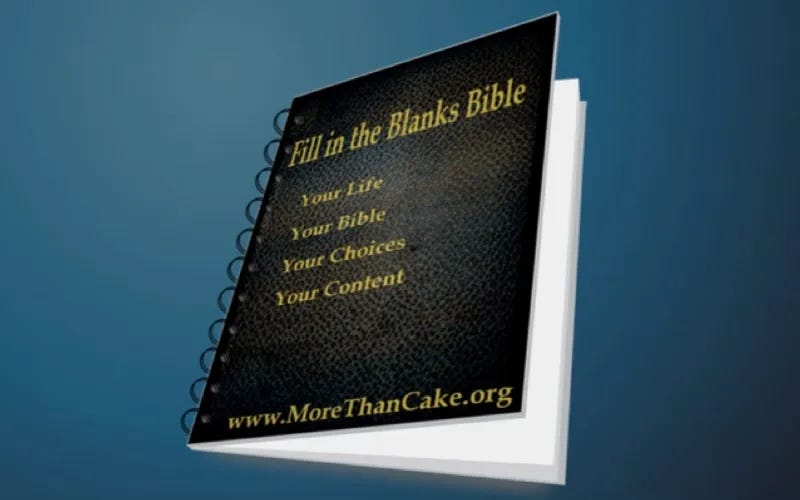PRESS RELEASE: The all new Fill In the Blanks Bible © is finally here