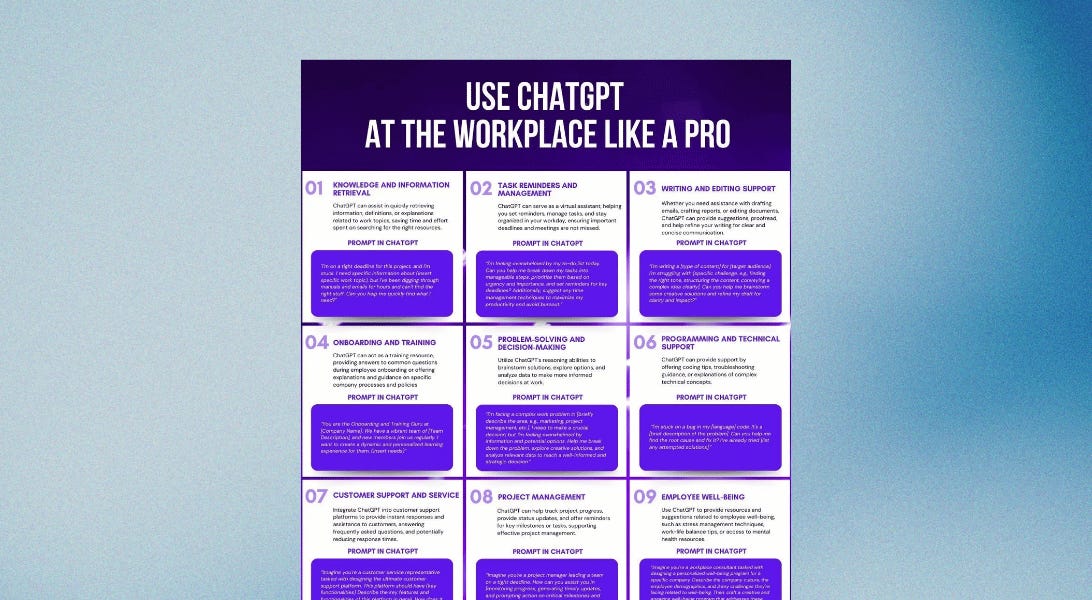 🏎️ Use ChatGPT At The Workplace Like a Pro