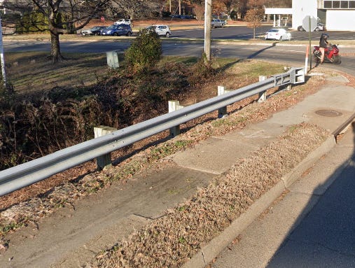 Take another look at where they put the guardrail