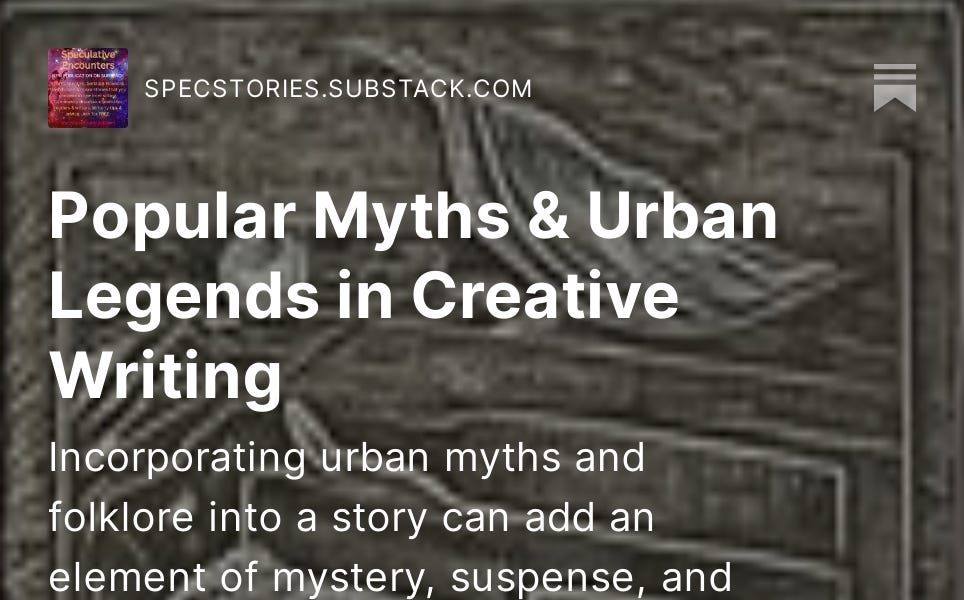 Popular Myths & Urban Legends in Creative Writing