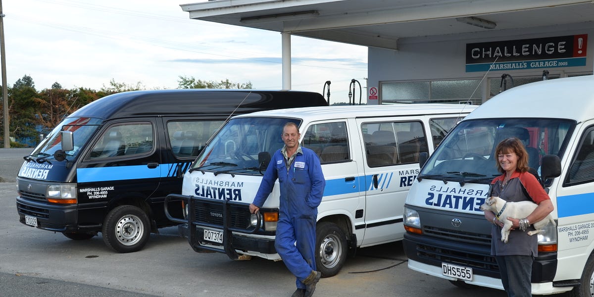 The local garage that's stood behind the Wyndham Rally resurrection