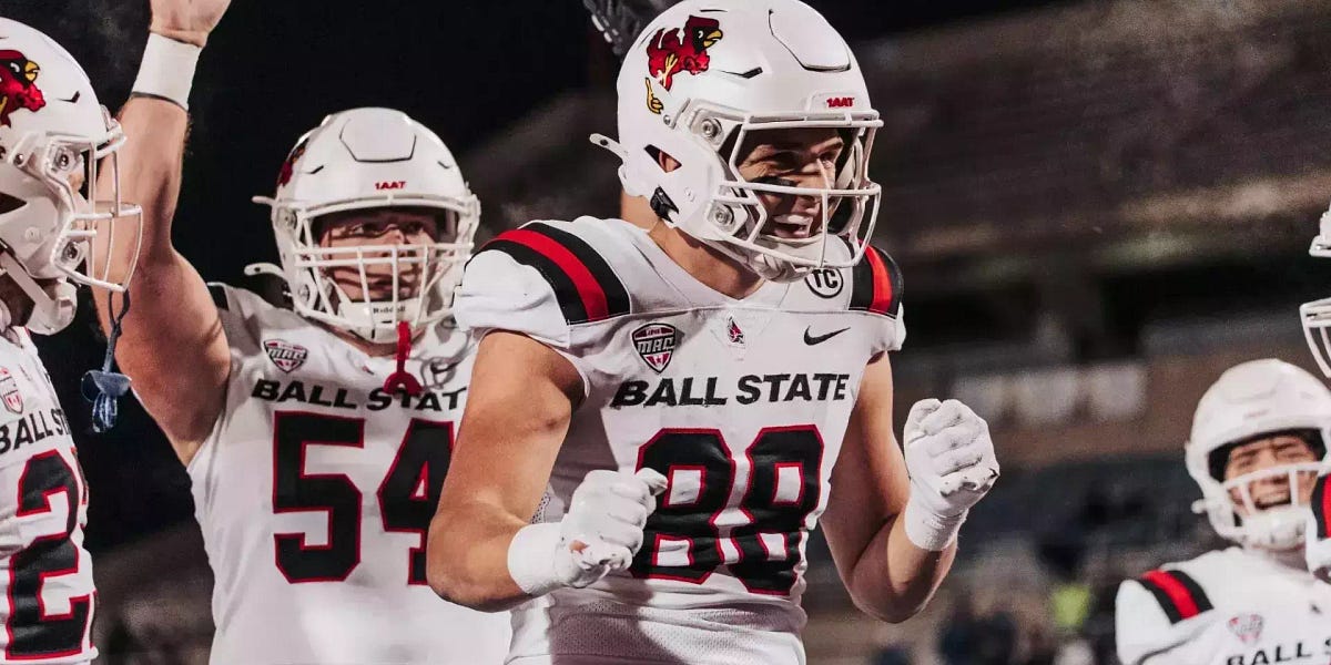 Ball State transfer tight end Tanner Koziol commits to Wisconsin football