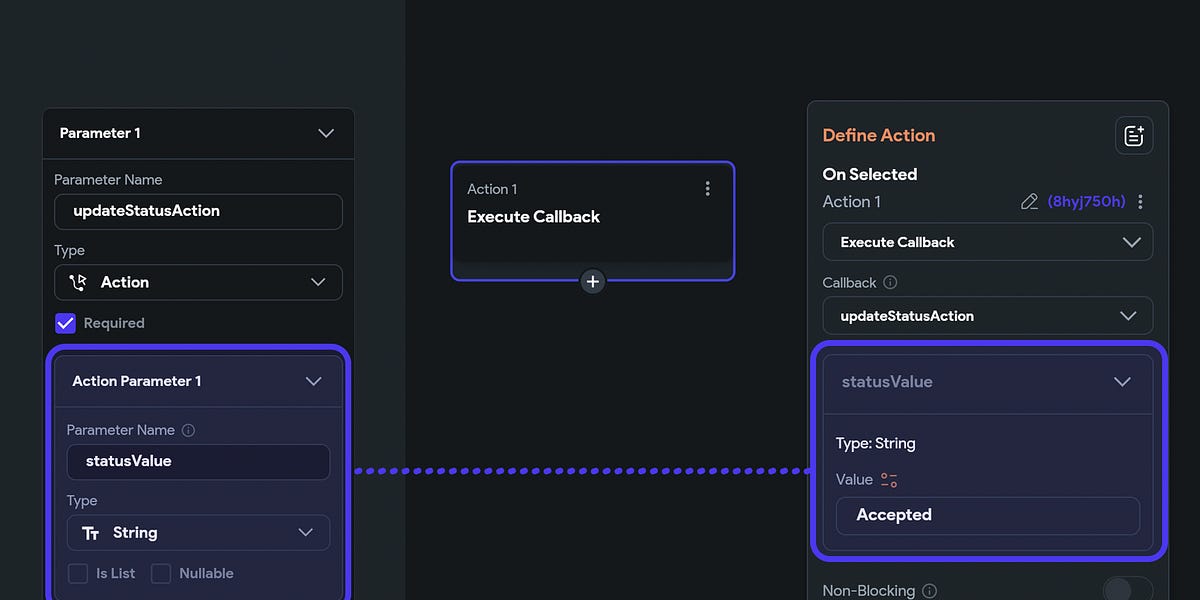 Acciones Callback con Parámetros y actualizaciones de DataTable.