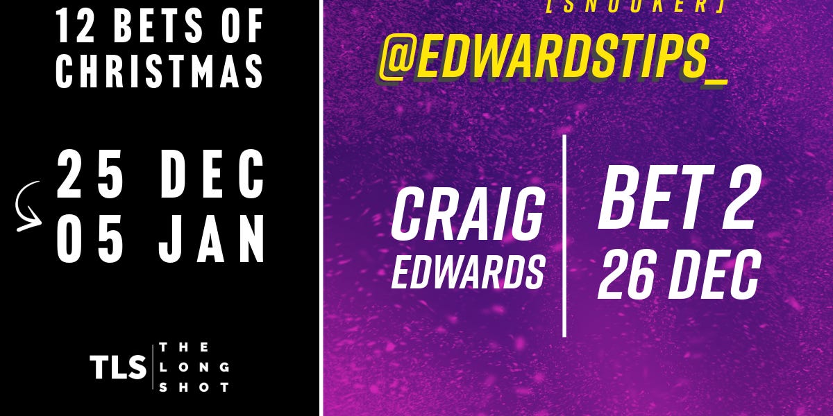 The Second Bet of Christmas [SNOOKER] - by NTT20