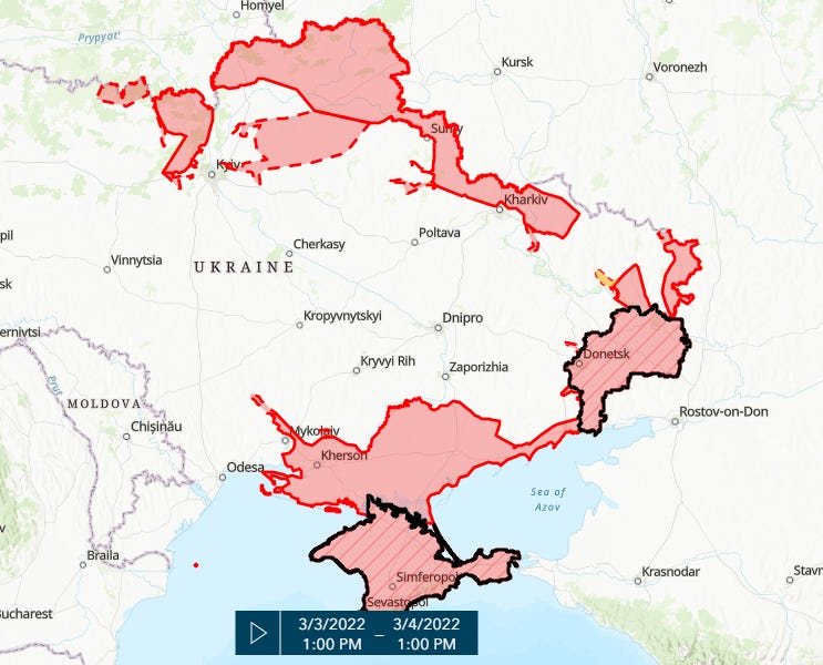 Interactive Map of War in Ukraine - by Chris Blanchard