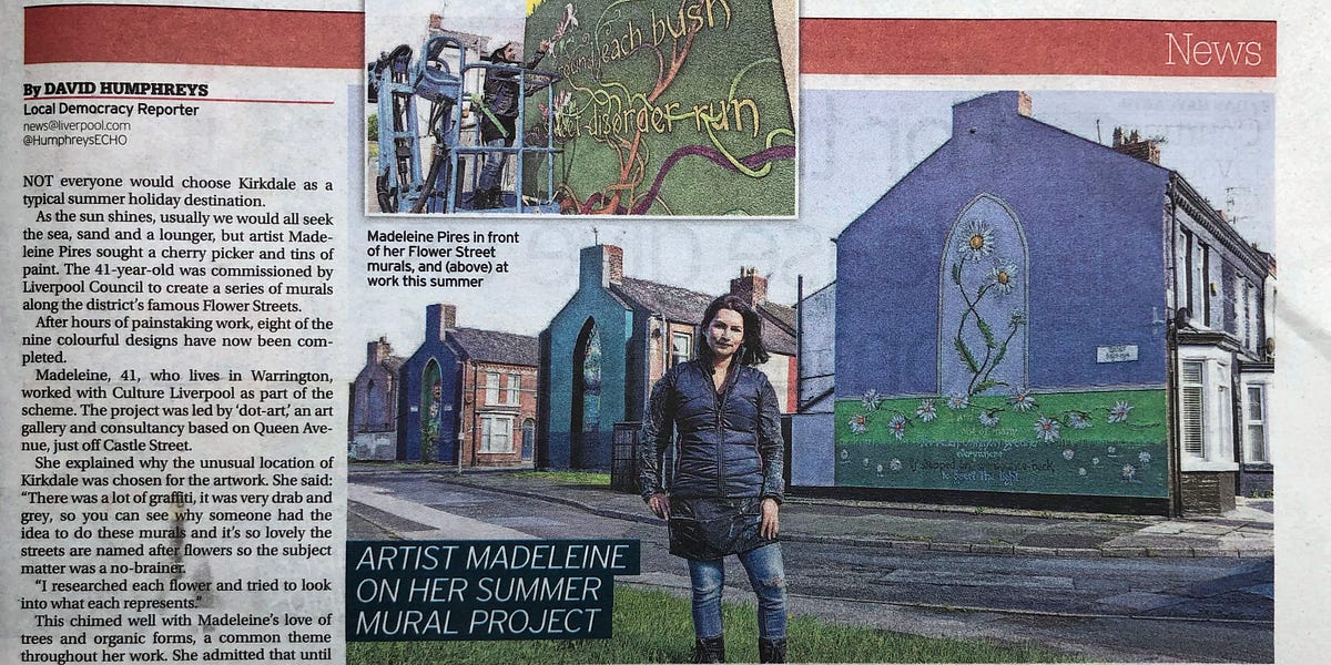 Media coverage of the Flower Streets murals