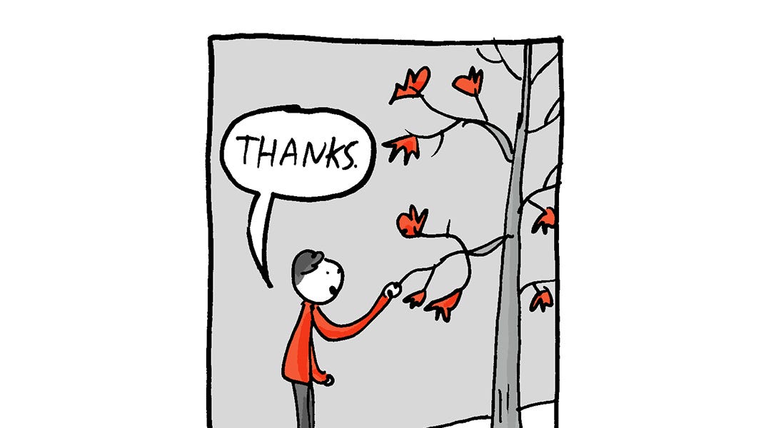 Thanks - by Grant Snider - Incidental Comics