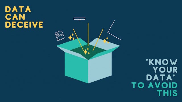 Data can deceive. Get to know your data better to avoid this