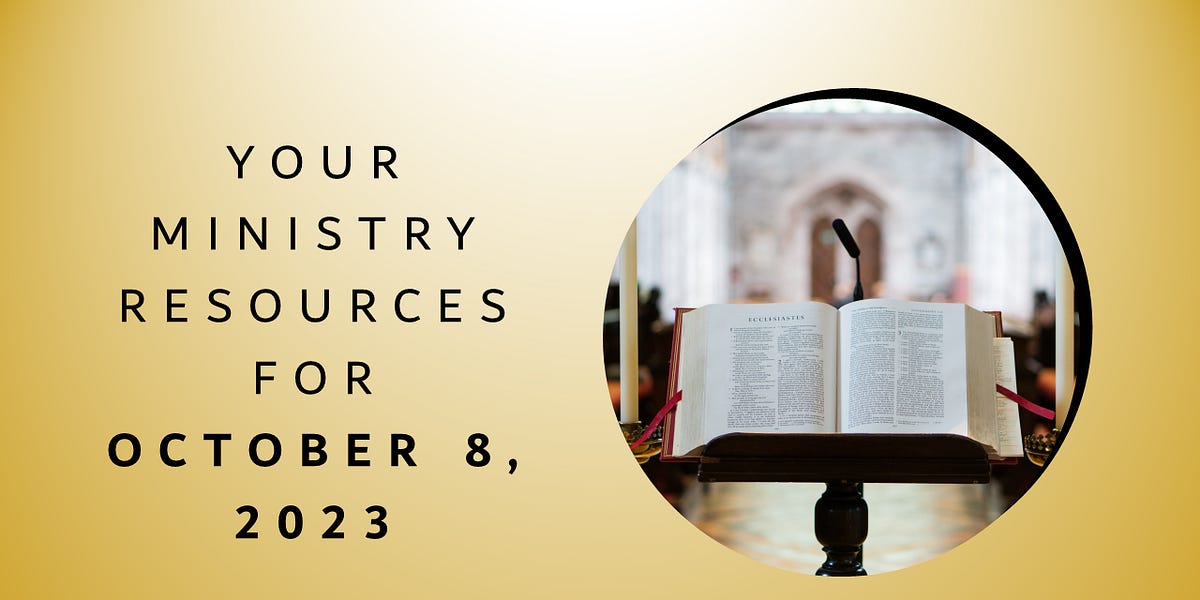 Your October 8th Sermon Ministry Resources