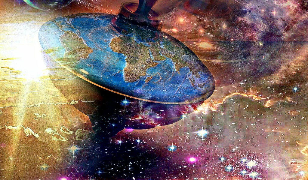 Imagine If the Earth Were a Wet Spinning Ball Flying Through Infinite Space