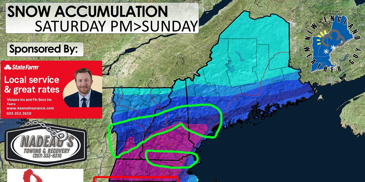 SATURDAY PM- SUNDAY UPDATE - New England Weather Guy