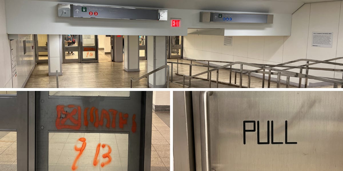 Inside the last surviving portion of the original World Trade Center, a ...