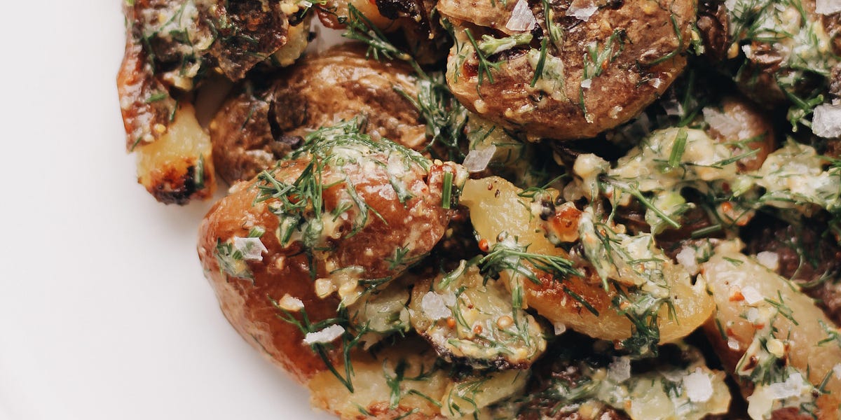 Crispy Smashed Potato Salad - by Ria Elciario-McKeown