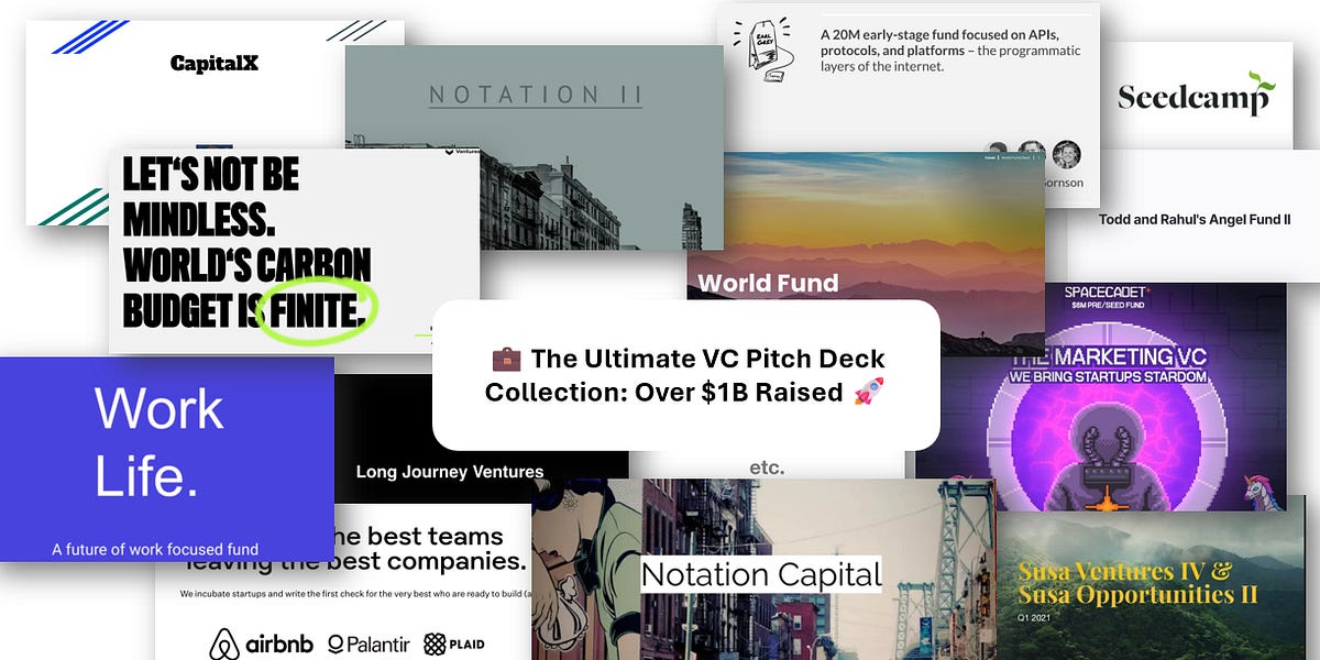 💼 The Ultimate VC Pitch Deck Collection: Over $1B Raised 🚀