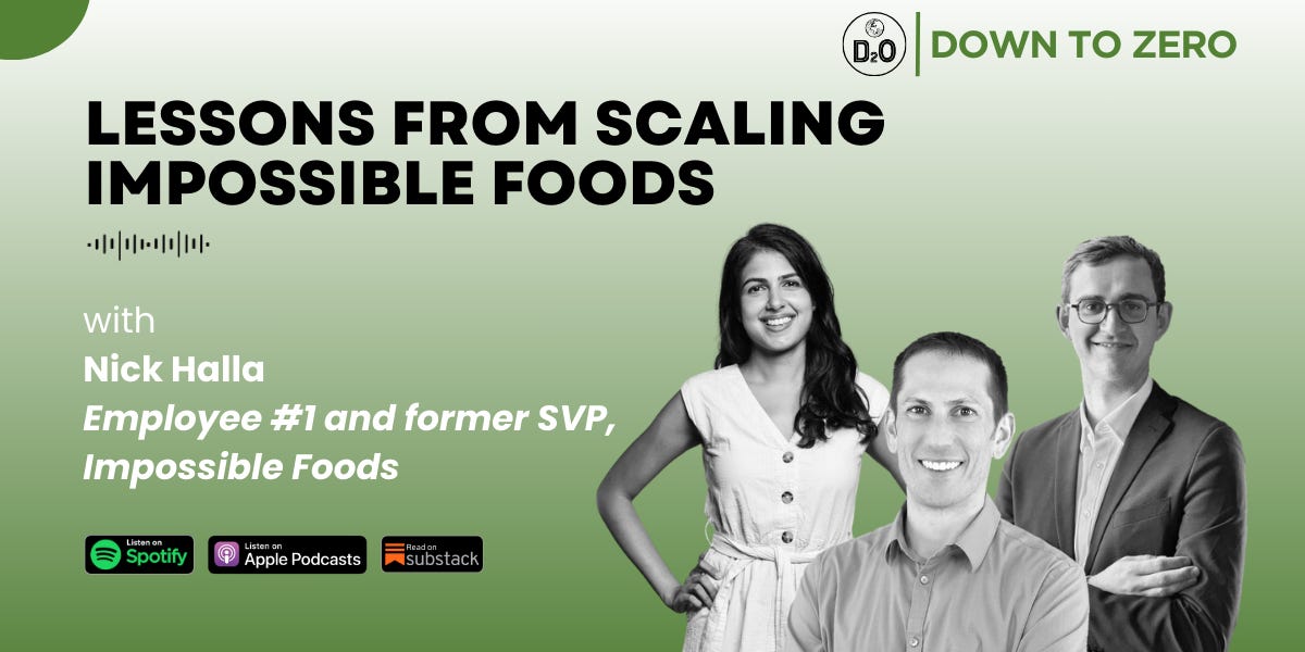 Lessons from scaling Impossible Foods with Nick Halla, employee #1 and ...