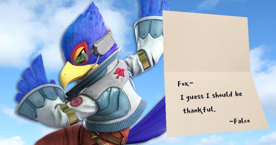 Falco Quietly Sends Fox a Thank You Card - by Kyle Duggan