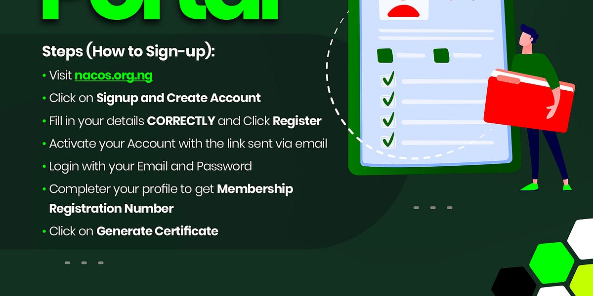 Signup on NACOS National Portal - NACOS National