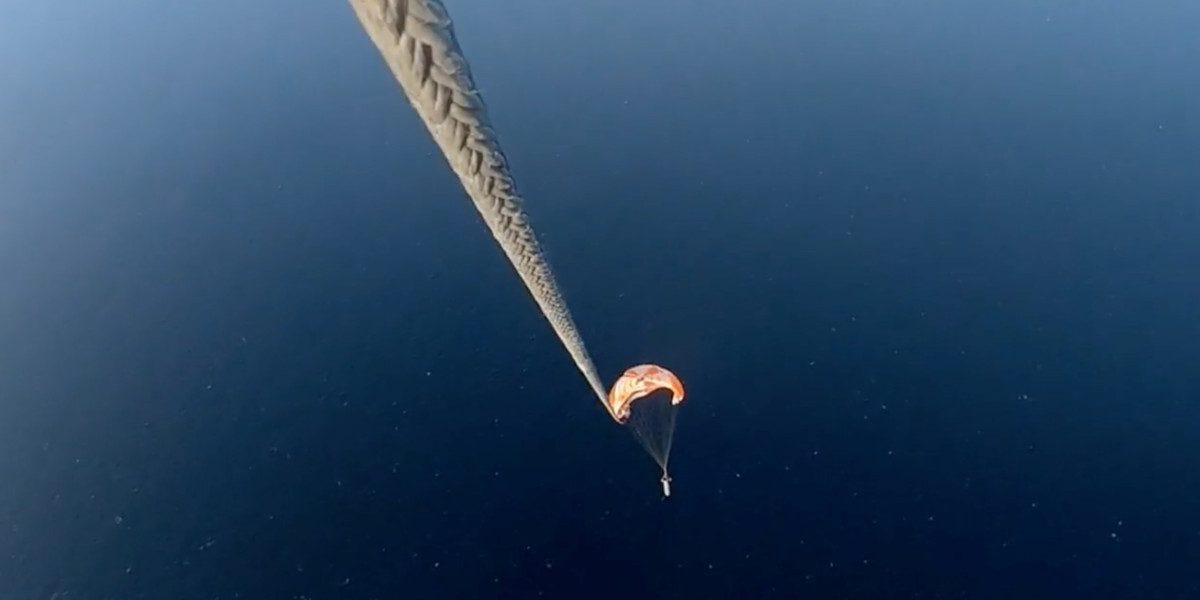 Electron Booster was Captured, then Dropped in Helicopter Recovery Test