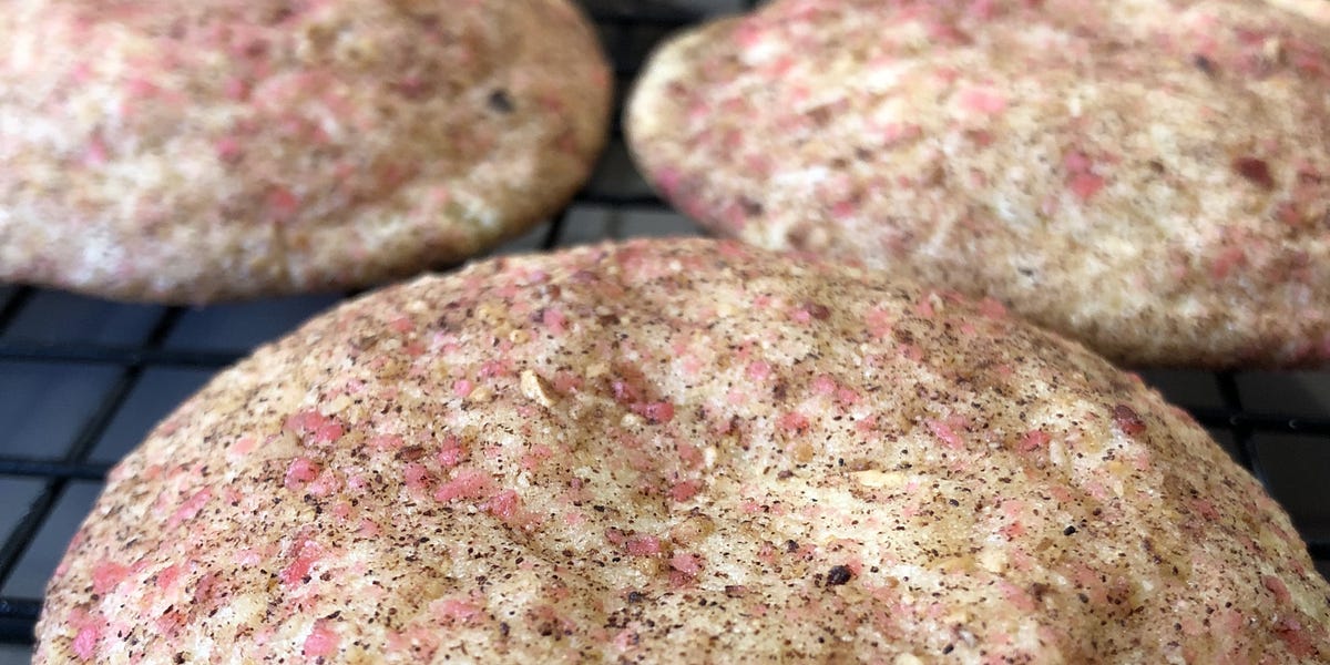 Pink Praline Snickerdoodles - by Sydney Wheeler