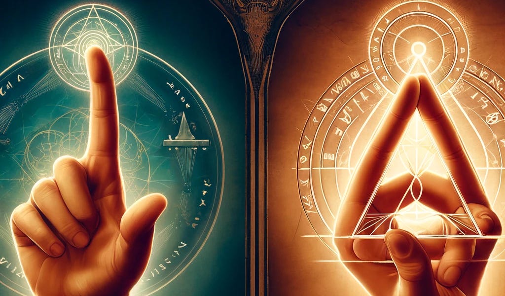 Hand Signals of Baphomet and Baal - by Mark Davey