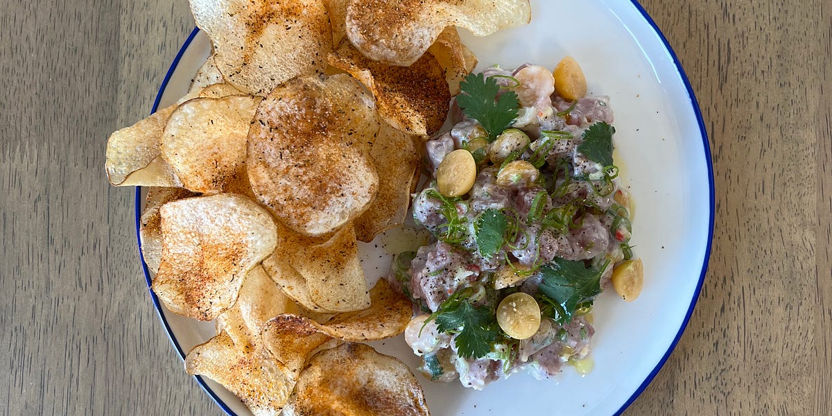 Tuna tartare w/ chips - by Chuck Cruz - Chuck