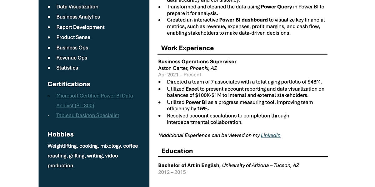 Creating the Ultimate Data Analyst Resume (Free Templates)