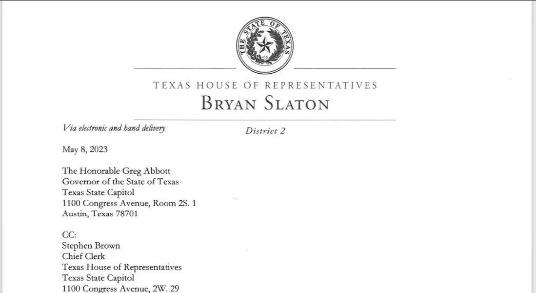 BREAKING: REP. BRYAN SLATON HAS RESIGNED