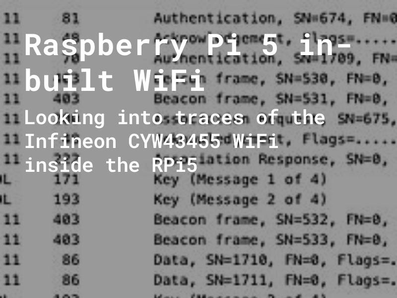 Raspberry Pi 5 in-built WiFi analysis - by Richard