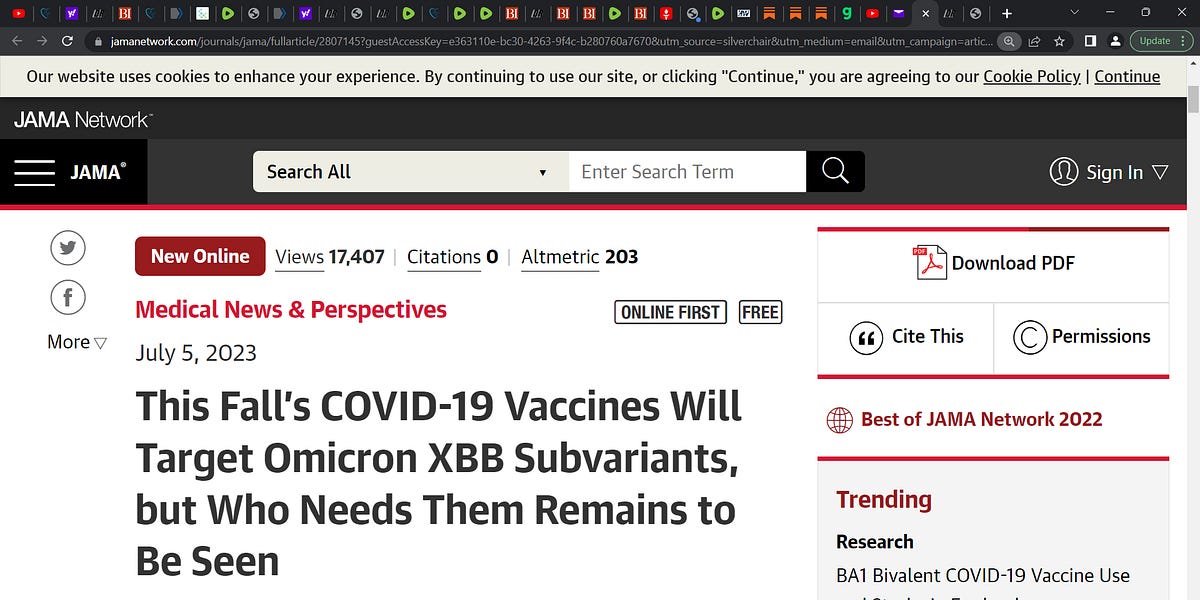 Rita Rubin's JAMA publication on FDA (VRBPAC) nightmarish seeking of vaccine for XBB.1.5 sub ...