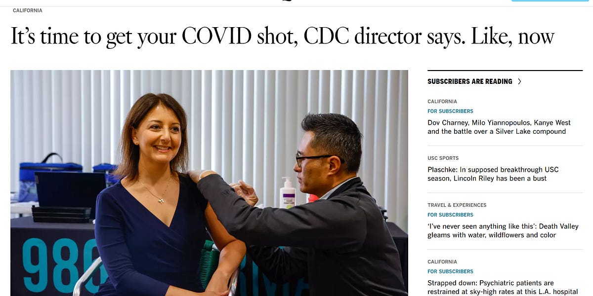 CDC Director Mandy Cohen gets XBB.1.5 Booster from Pharmacy CEO as Fall ...