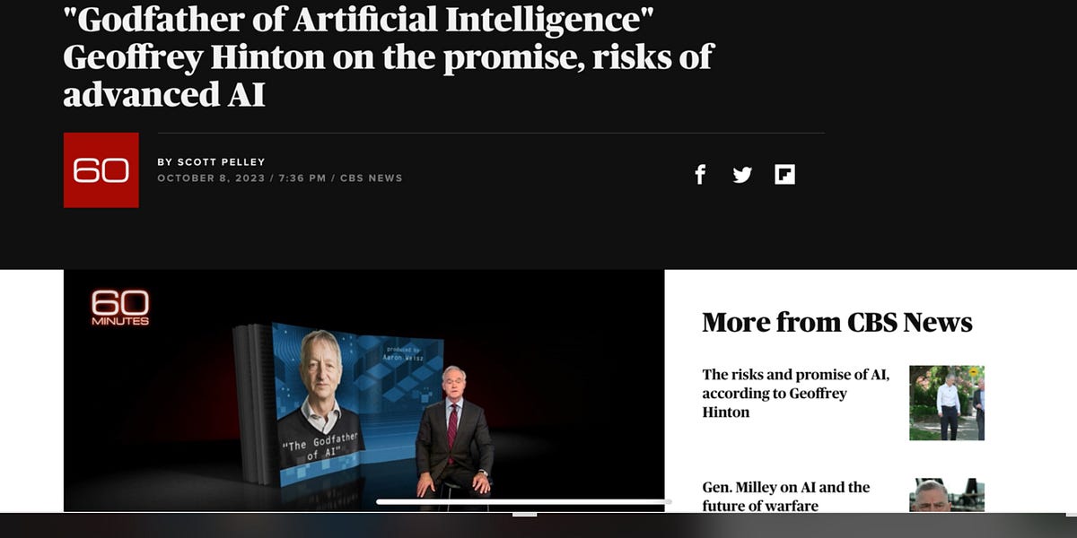 What was 60 Minutes thinking, in that interview with Geoff Hinton?