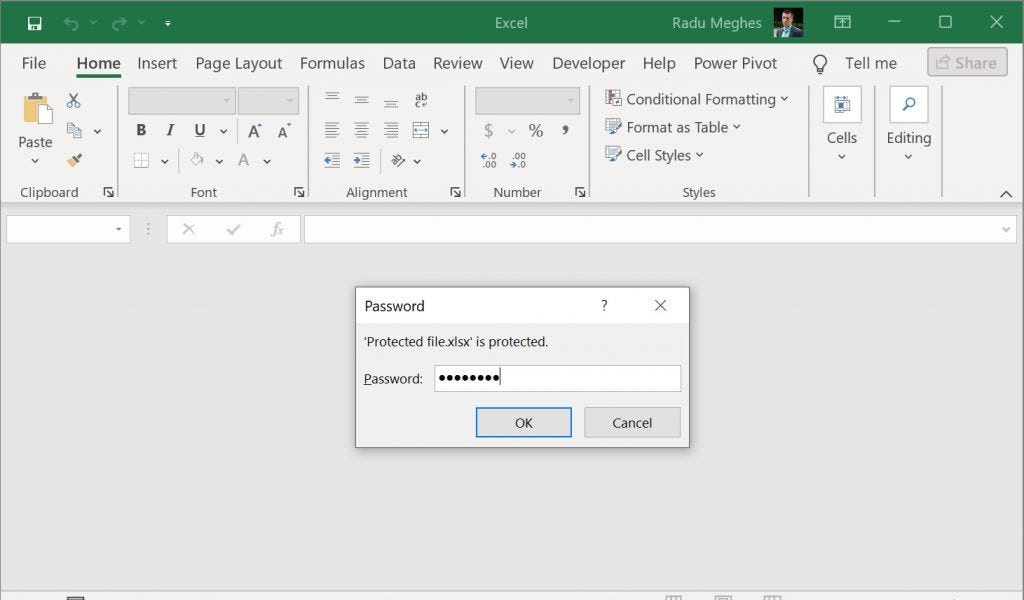 How to remove password from Excel file - by Radu