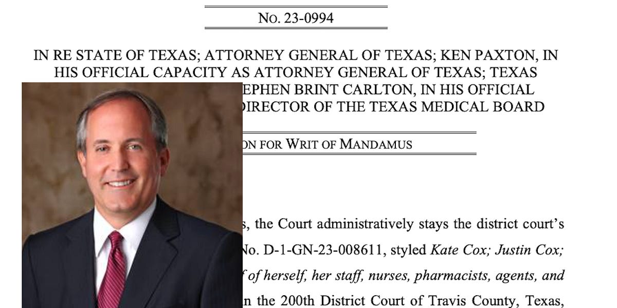 Ken Paxton tried to stop Kate Cox from getting an abortion. She left.