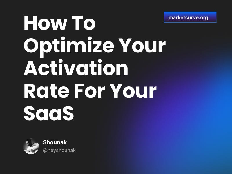 How to optimize your activation rate for your SaaS