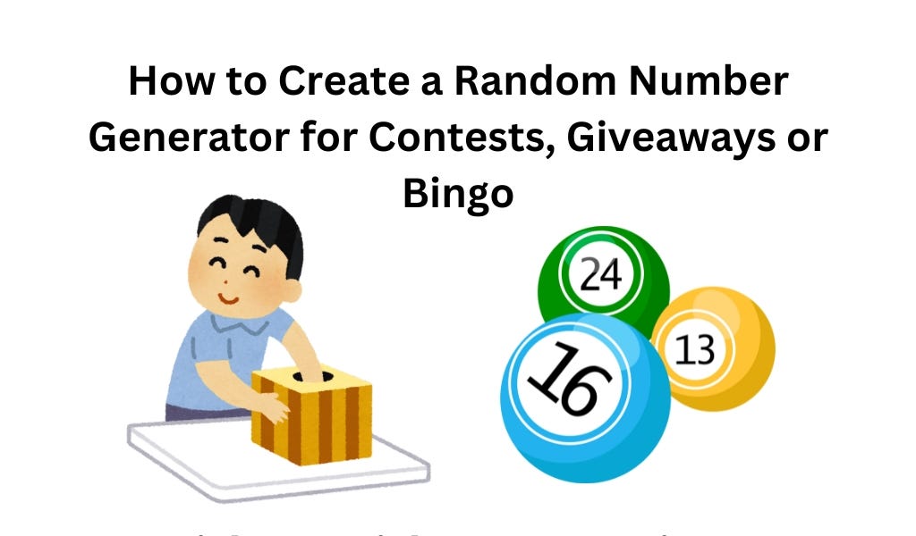 How to Create a Random Number Generator for Contests, Giveaways or ...