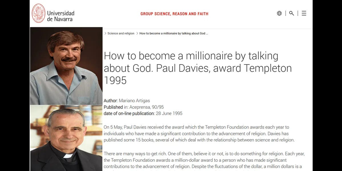 Physicist Paul Davies’s Contributions to the Advancement of Religion ...
