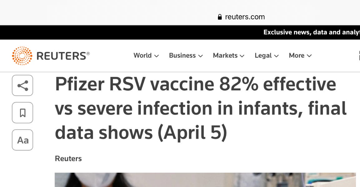 Pfizer’s Maternal RSV Vaccine Falls Short