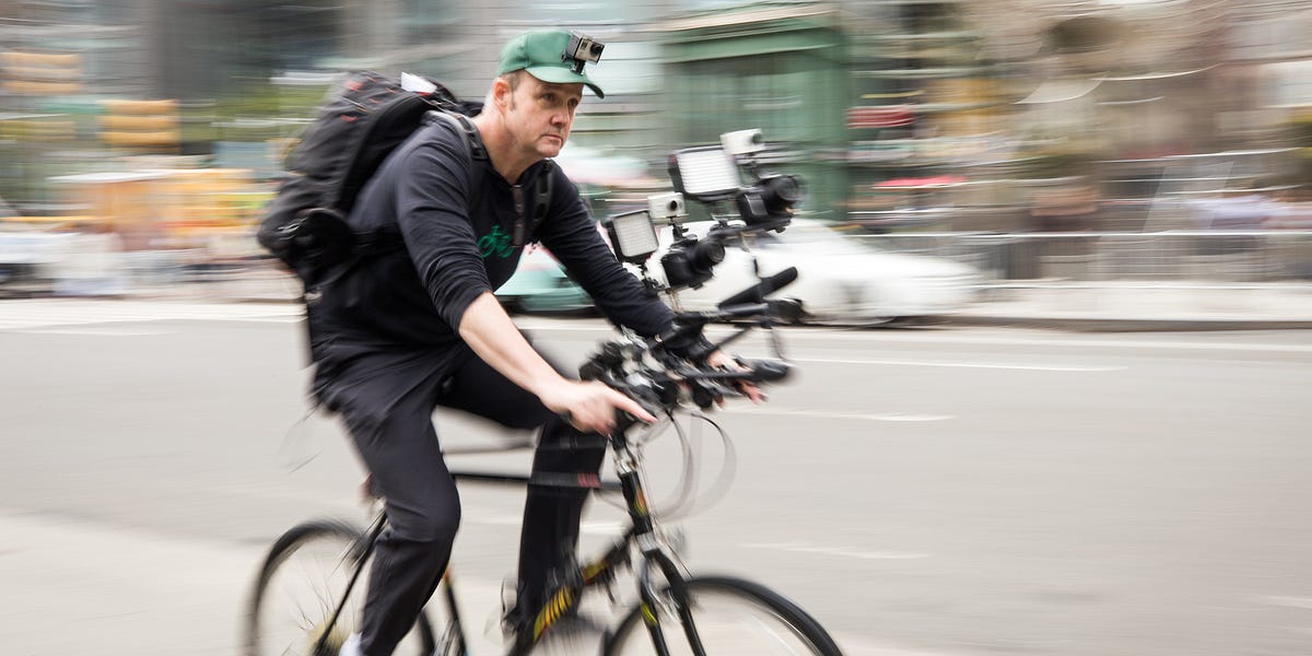 This Rapid-Fire TV Host Has an Entire Studio Mounted on His Bike