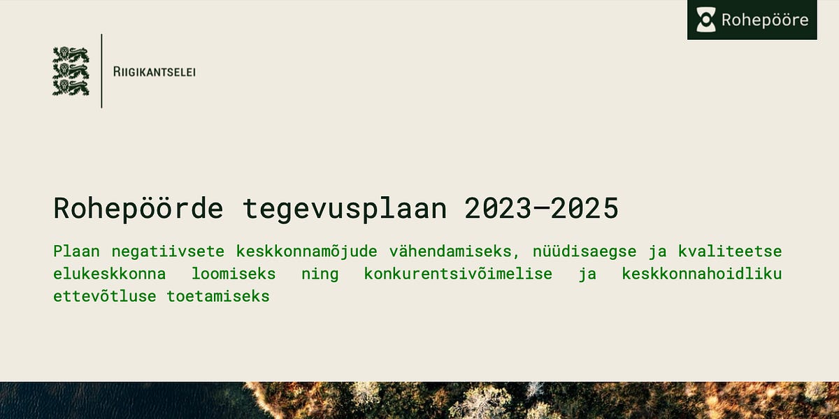HAGEMON #11 — Eesti rohepöörde tegevusplaan ja ... mittetegevusplaan