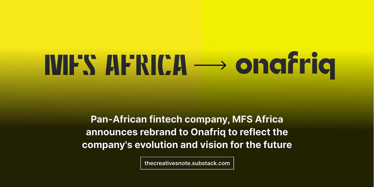 Pan-African fintech company, MFS Africa announces rebrand to Onafriq to reflect the company's ...