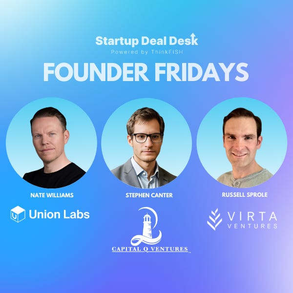 Founder Fridays - Meet the Founders of Capital Q Ventures, Union Labs VC and Virta Ventures!