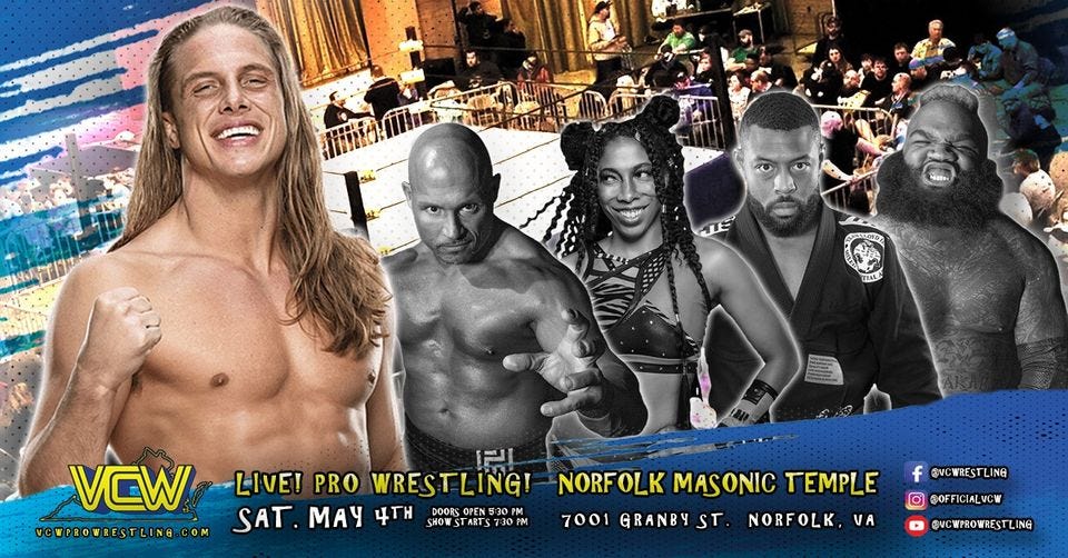 Saturday: VCW with Matt Riddle in Norfolk - by Jeff Quinton
