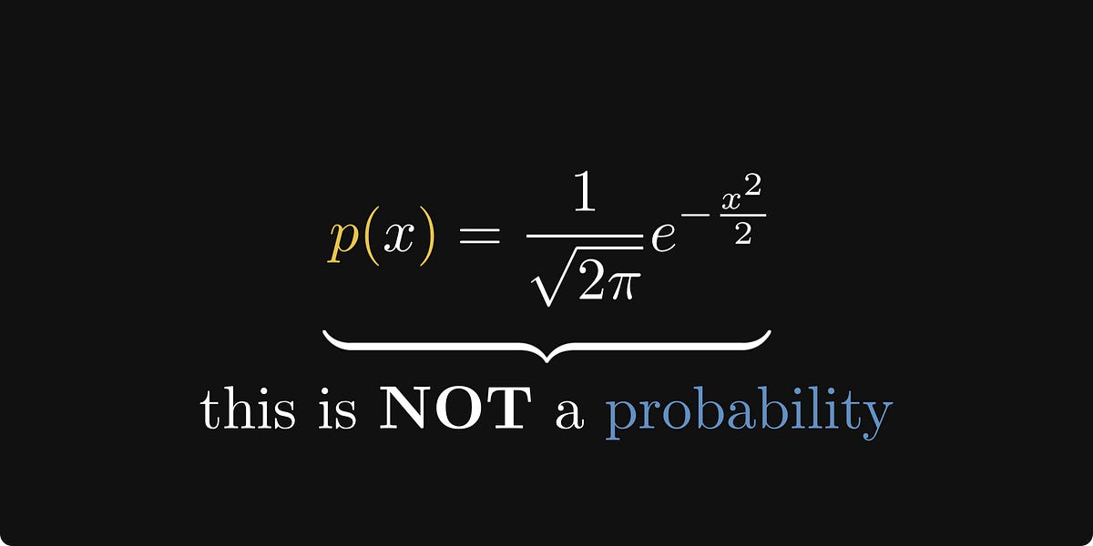 Probabilities, densities, and distributions