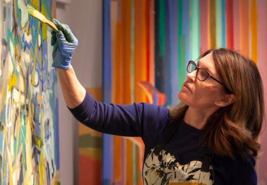 Linda Christensen, painter - by Amy Allen