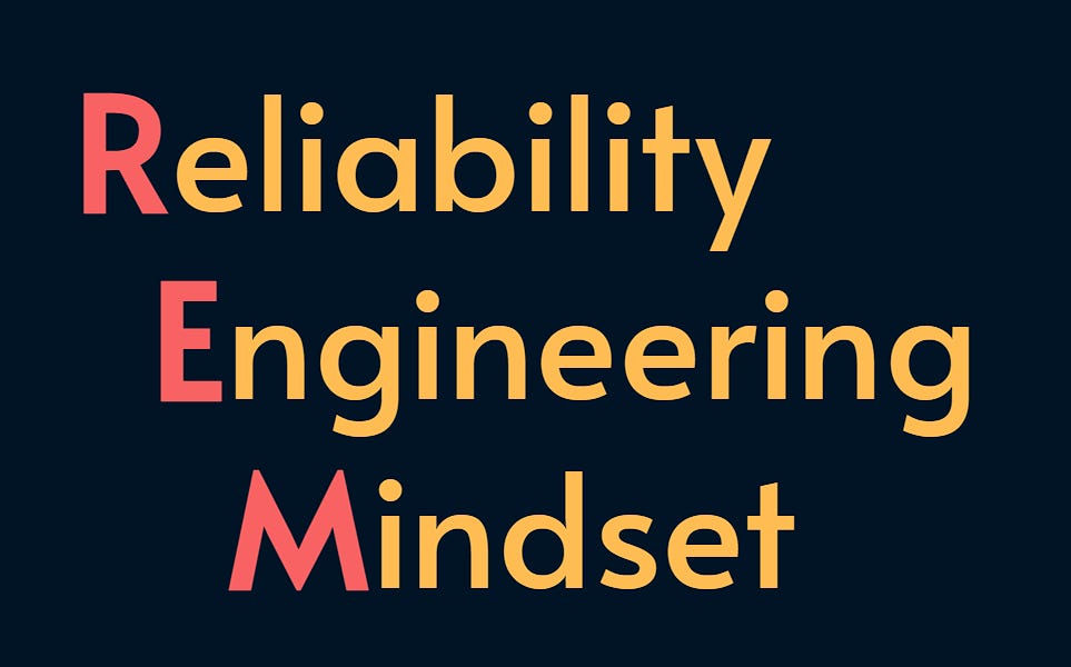 Reliability Engineering Mindset - Alex Ewerlöf Notes