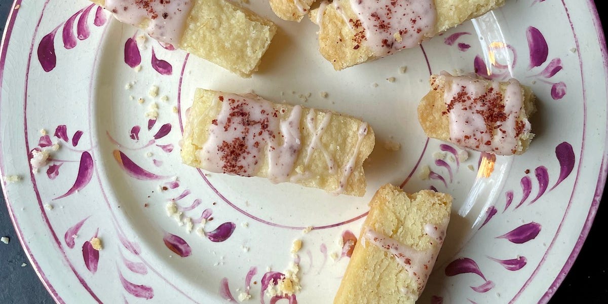Lemony Shortbread with Sumac Glaze - by Susan Spungen